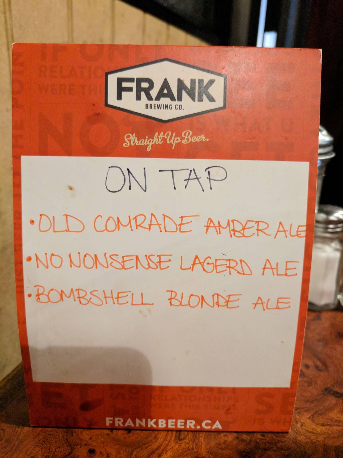 Menu at Ray's Ribhouse restaurant, Leamington