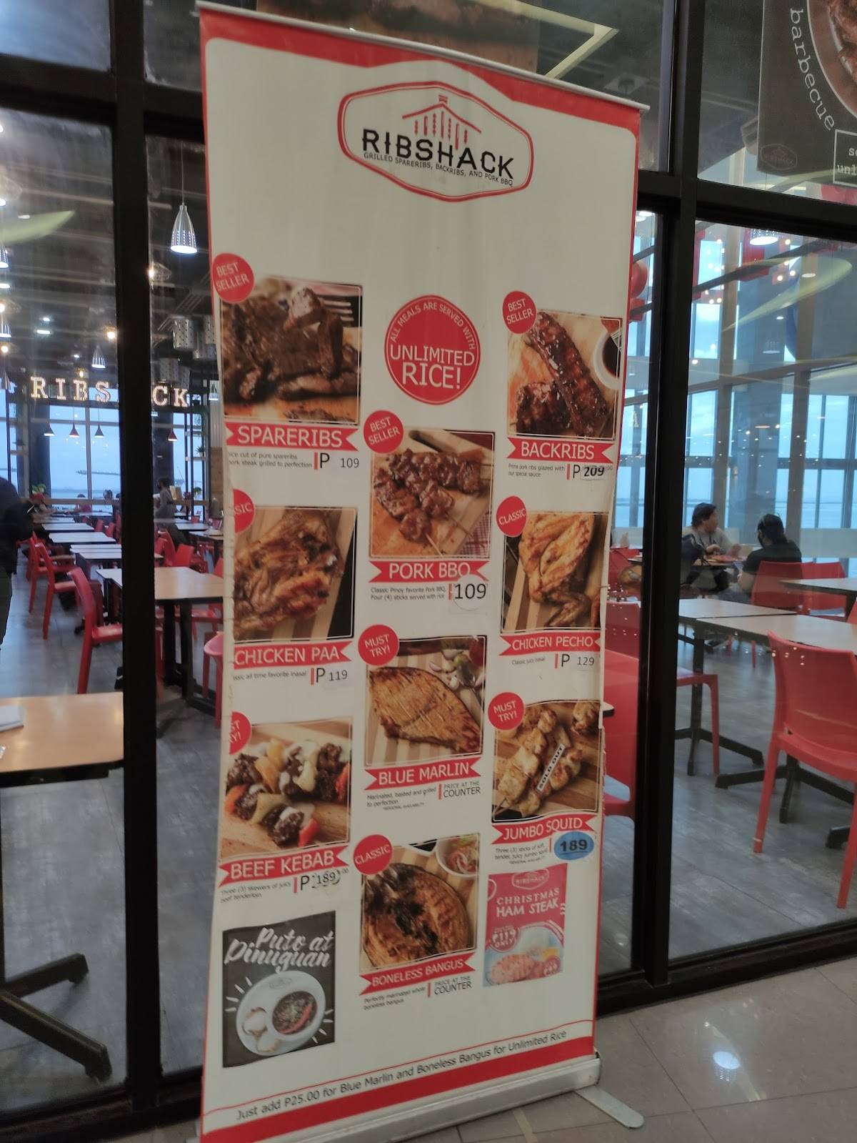 Menu at Ribshack restaurant, Cebu City, Sm Seaside