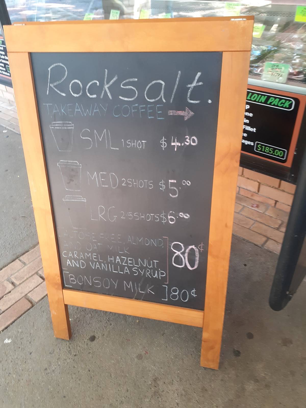 Menu at Rocksalt Restaurant, Hawker