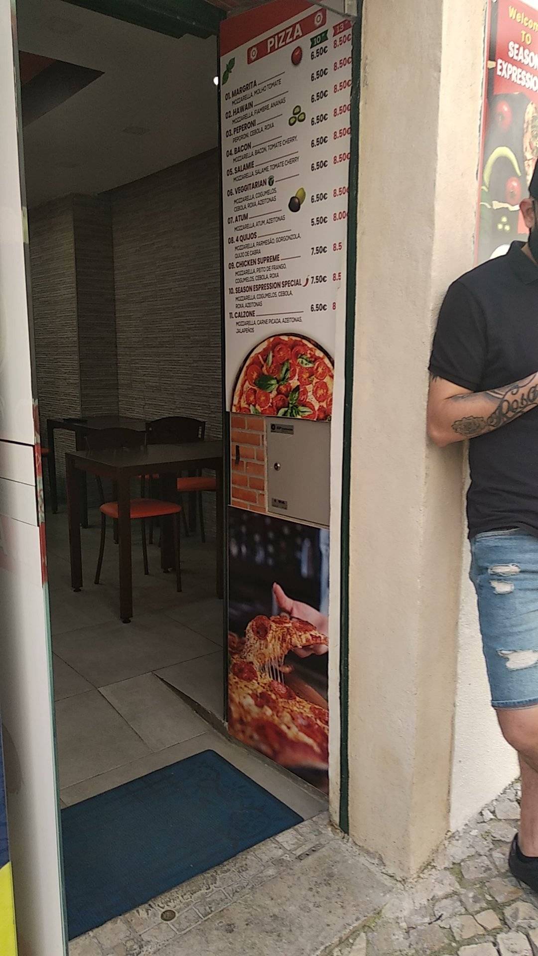 Menu at Season Expressions restaurant, Lisbon