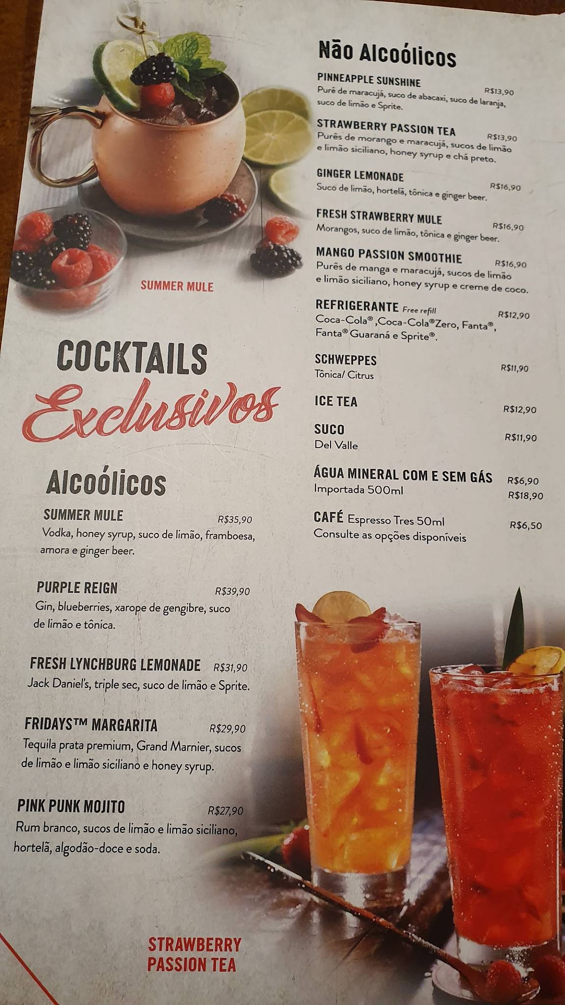 Menu at TGI Fridays: Sports Bar, Drinks, Hambúrguer, Happy Hour em Rio ...