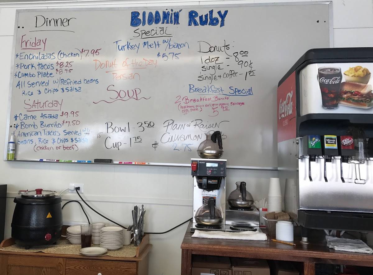 Menu at The Bloomin' Ruby Cafe & Bakery, Sheridan