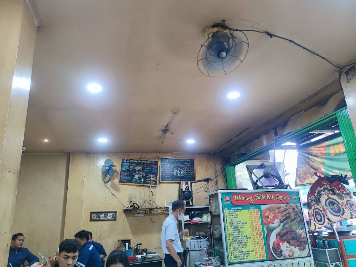 Menu at Warung Sate & Tongseng Pak Syam restaurant, East Jakarta