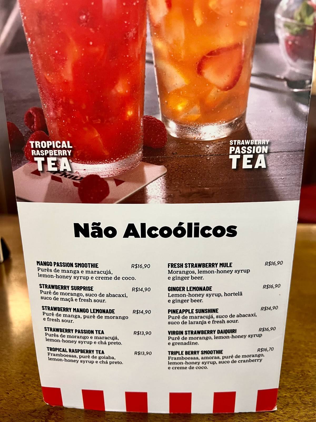 Menu at TGI Fridays: Sports Bar, Drinks, Hambúrguer, Happy Hour em Rio ...