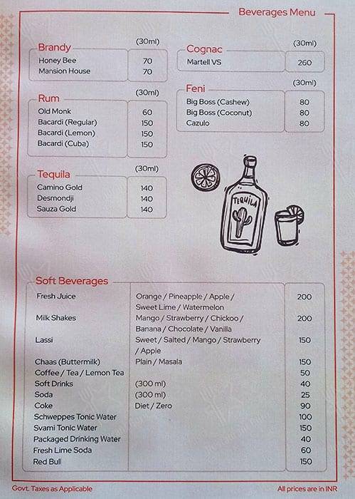 Menu at Ritz Classic Mall De Goa, Penha de França, 3rd Floor