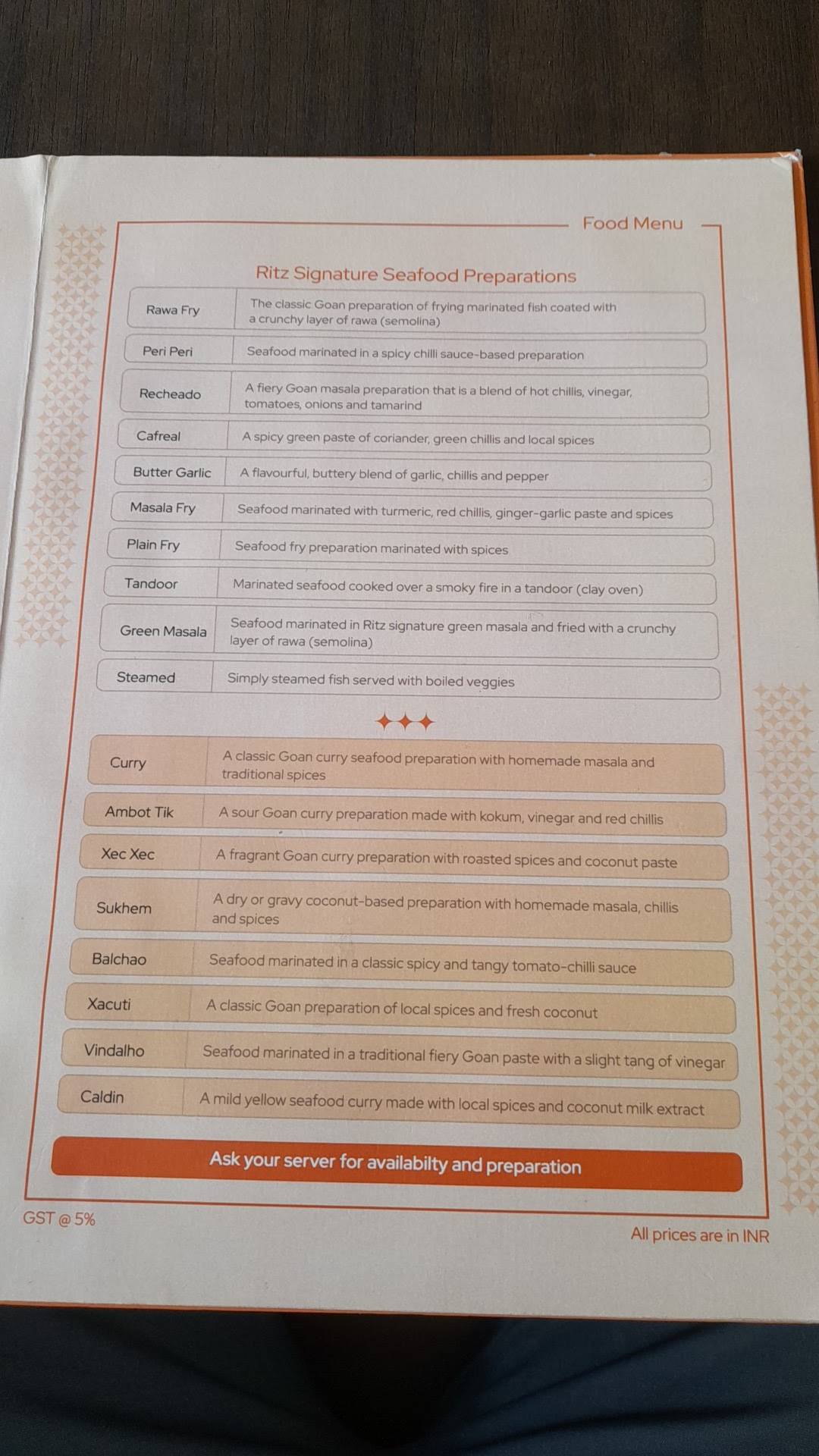 Menu at Ritz Classic Mall De Goa, Penha de França, 3rd Floor