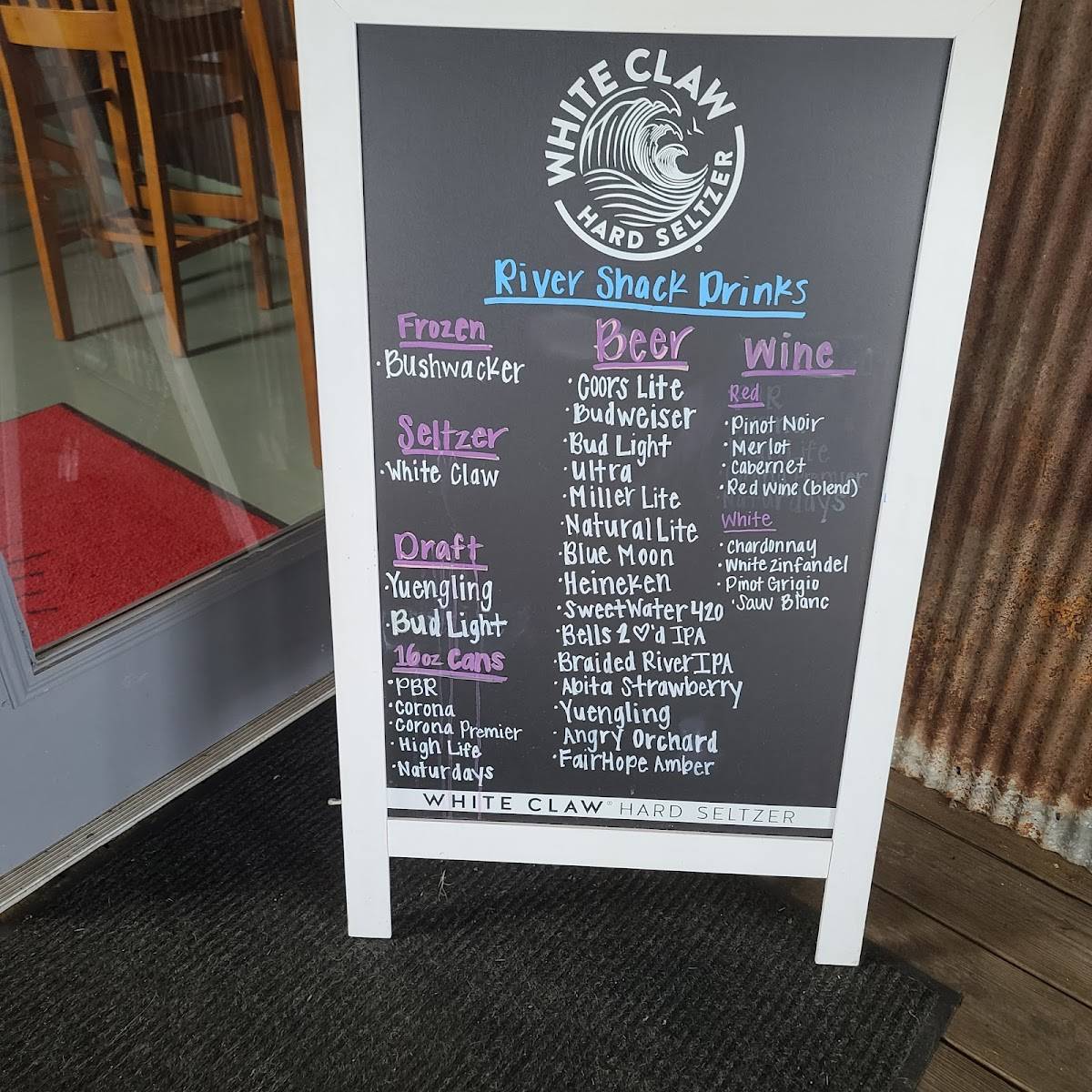 Menu at The River Shack restaurant, Mobile, Marina Dr S