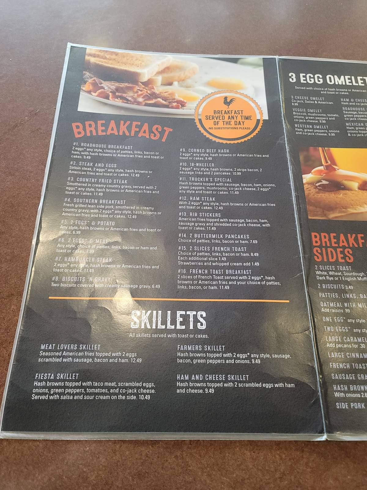 Menu at Roadhouse Cafe, Grand Forks