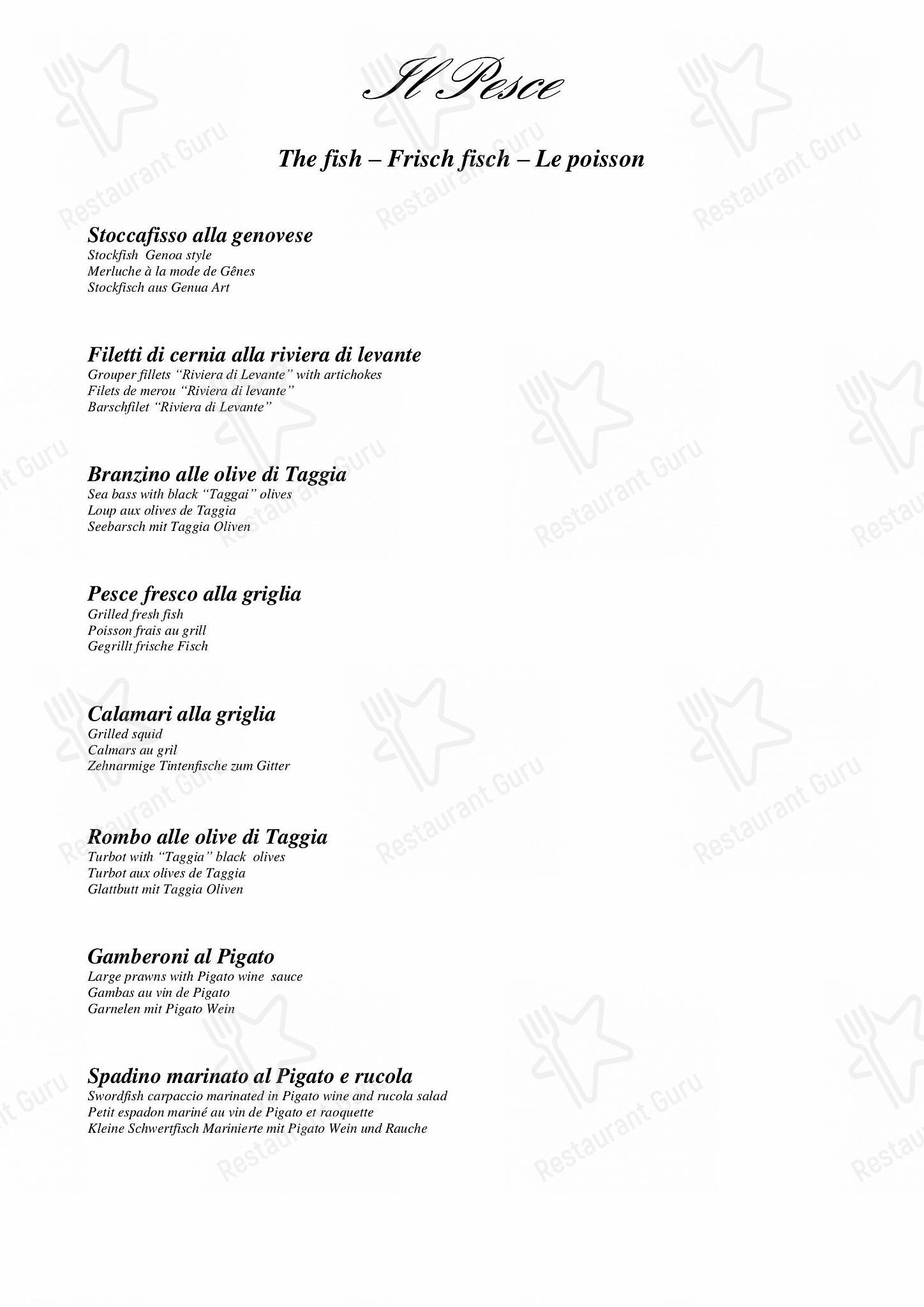 Speisekarte von Taverna Giulia Ristorante, ROM, Vicolo dell'Oro