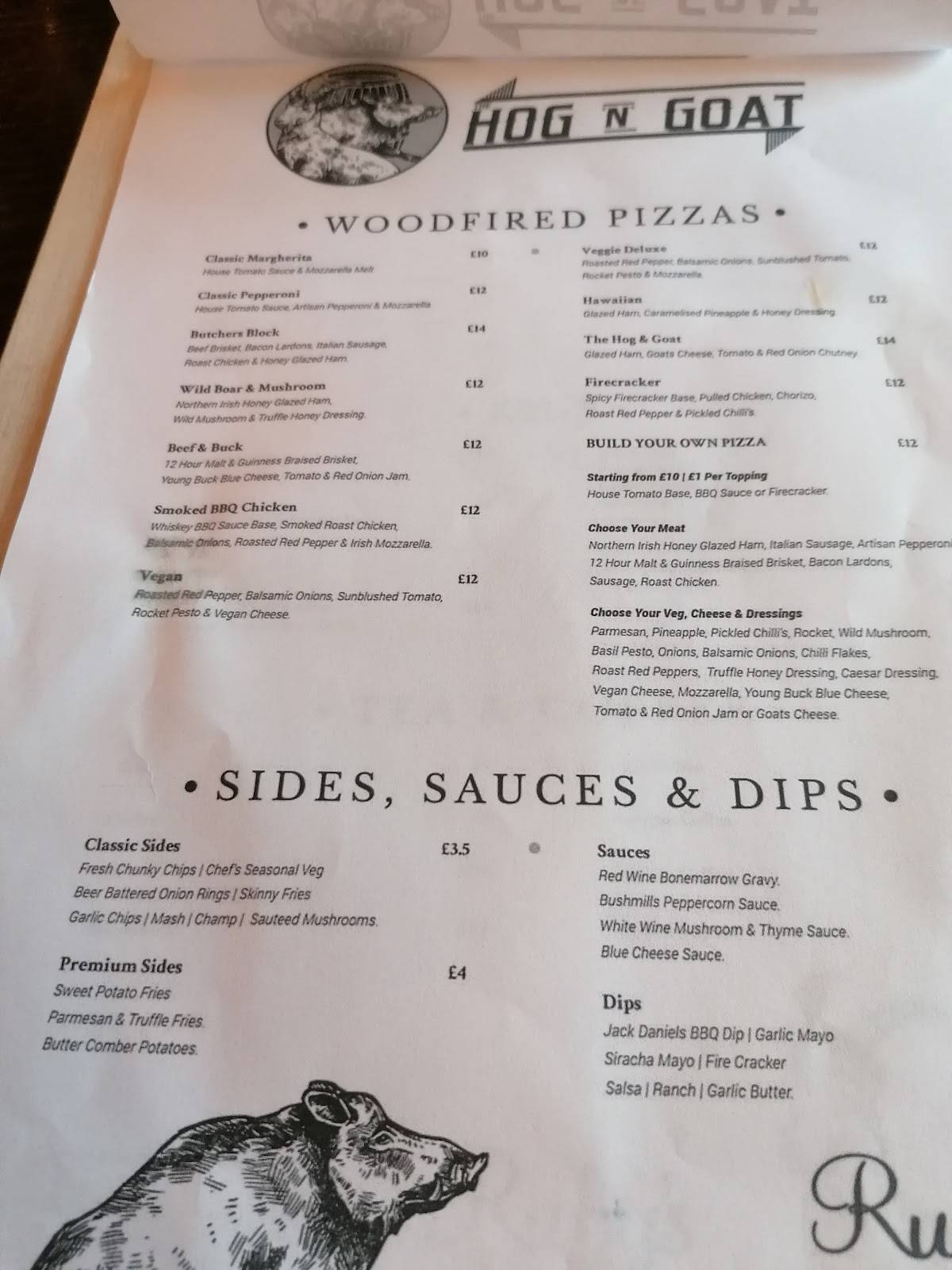 Menu at Ruby's Dundonald pub & bar, Belfast, 793 Upper Newtownards Rd
