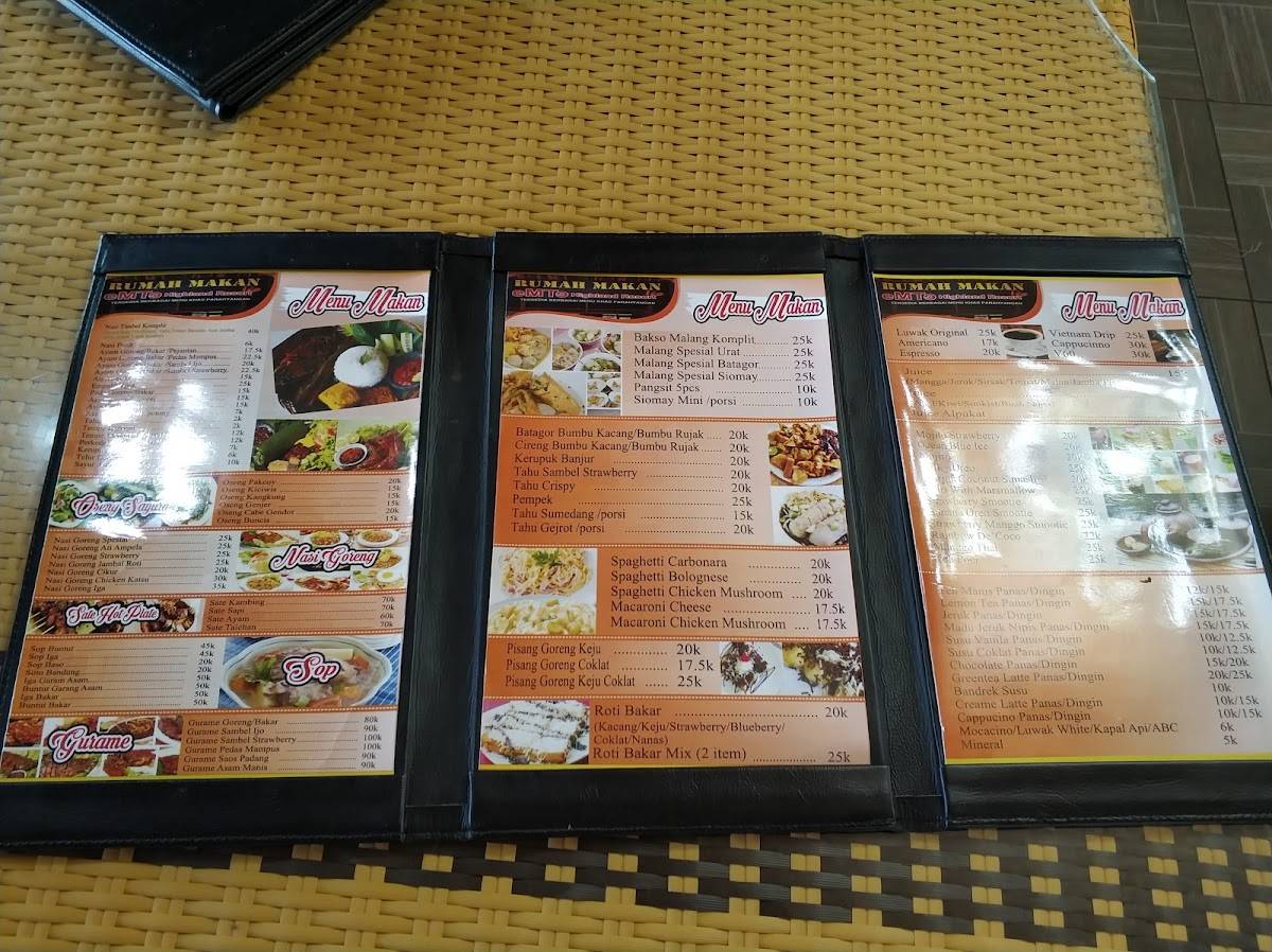 Menu at Rumah Makan Emte Highland Resort, Ciwidey