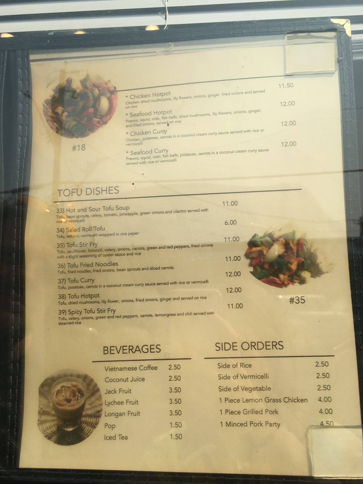 Menu at Saigon Garden restaurant, Parksville