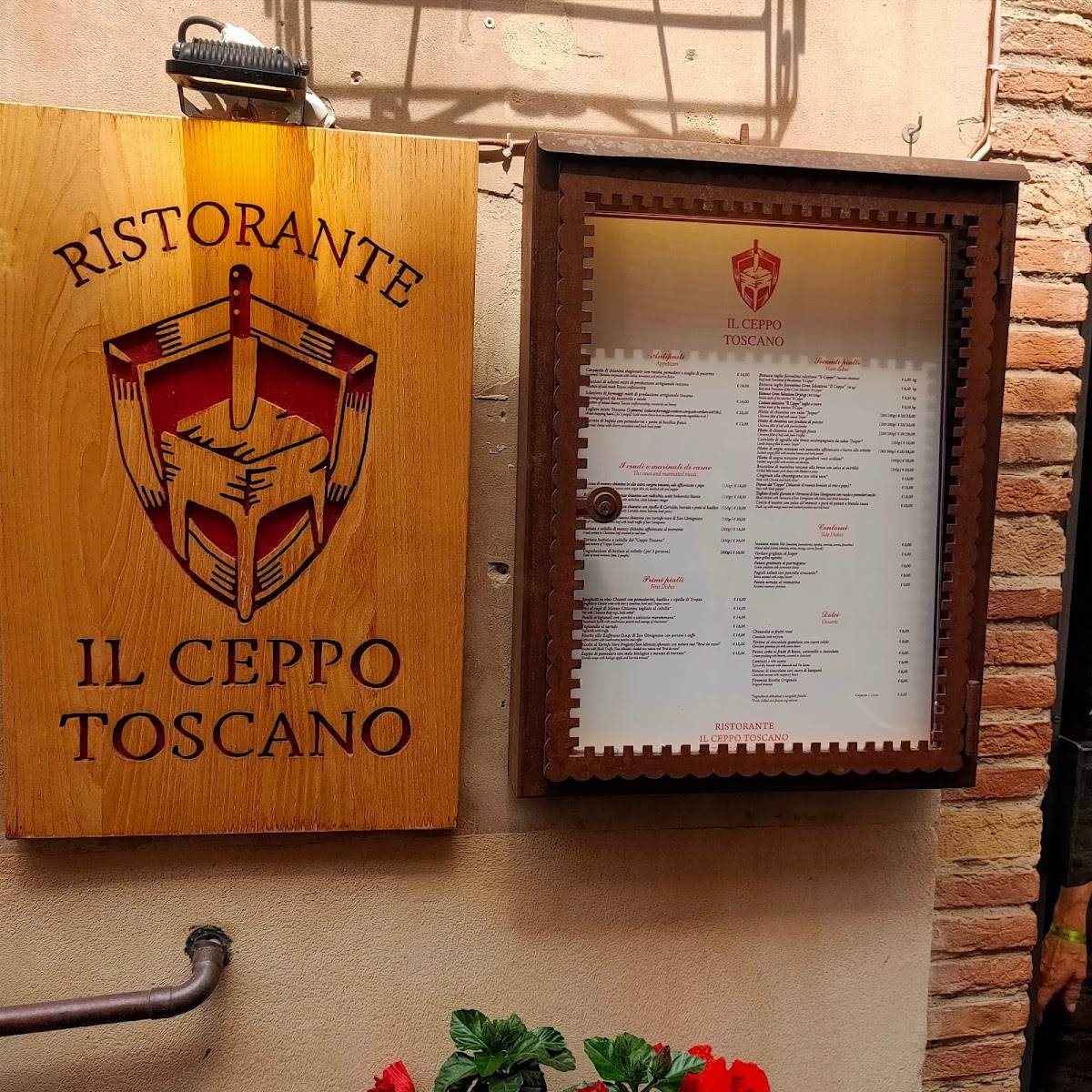 Speisekarte von Il Ceppo Toscano restaurant, San Gimignano