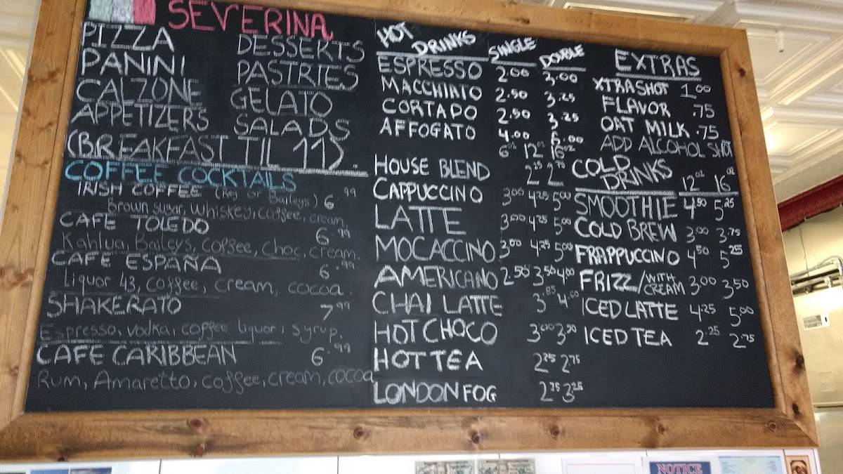 Menu at Severina Restaurant and Bar, Pittsburgh