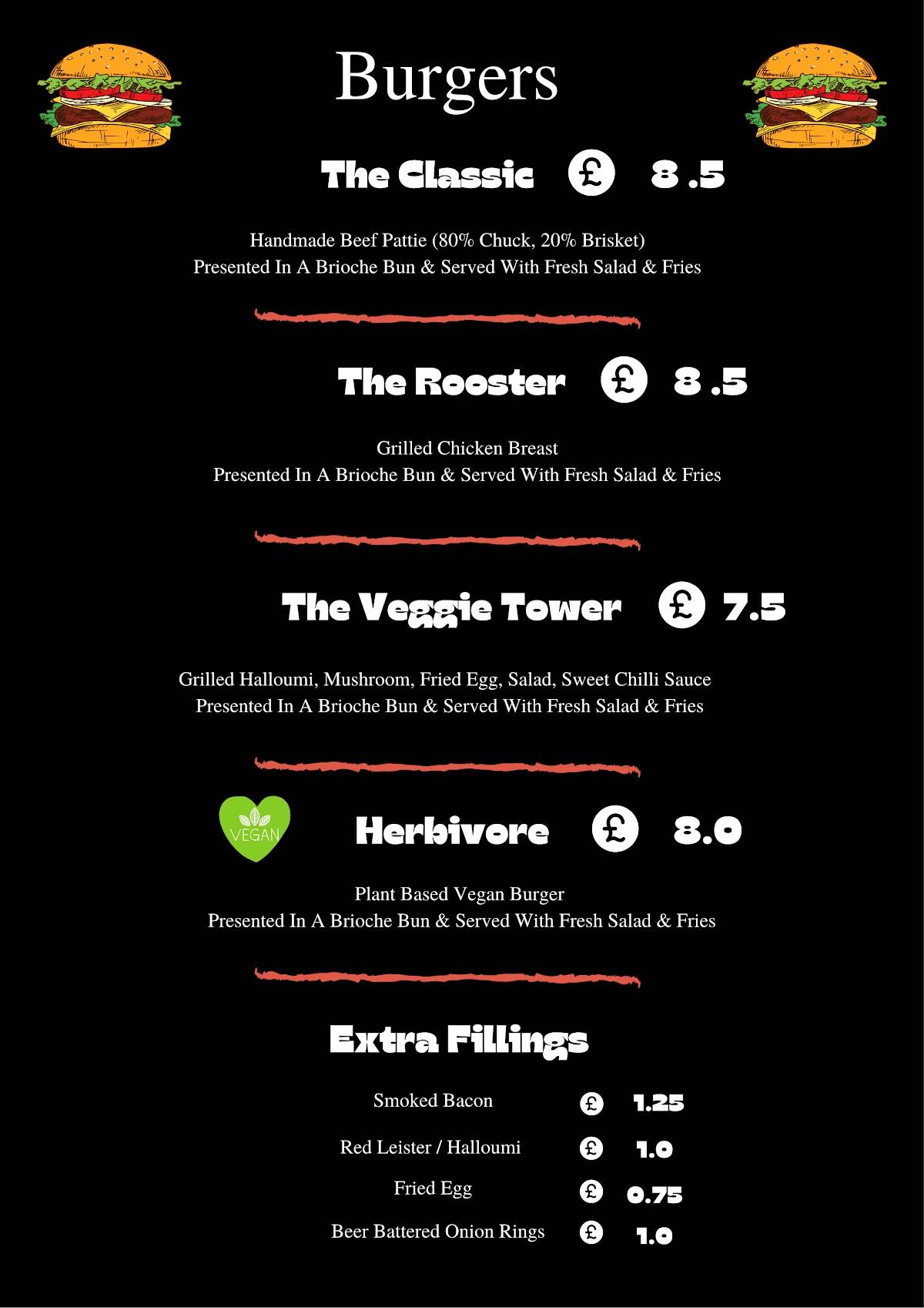 Menu at The Church House pub & bar, Sheffield