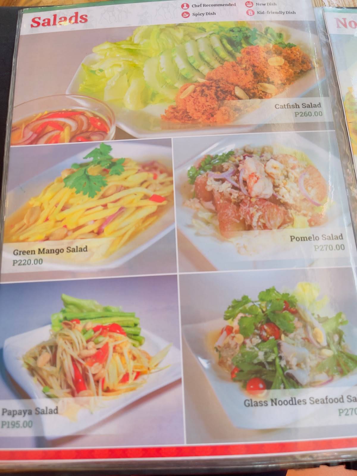 Menu at Smile Elephant Thai Restaurant, Pasig