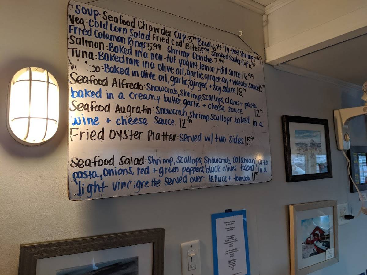 Menu at Smitty's Clam Bar, Somers Point