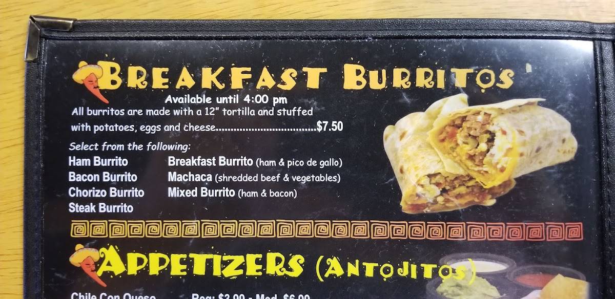Menu at Sr. Jalapeno Struthers restaurant, Struthers, 704 Youngstown ...