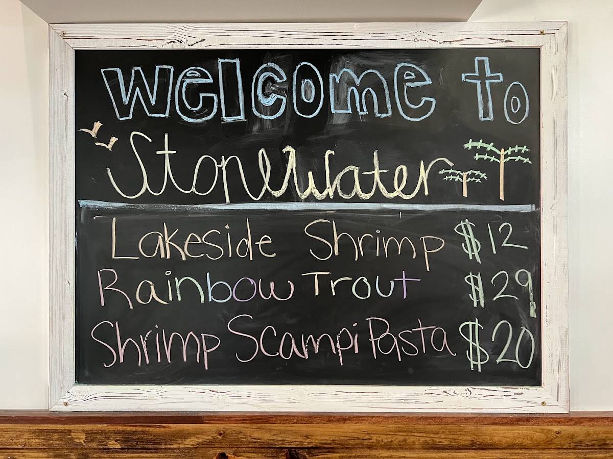 Menu at Stonewater Grill pub & bar, Land O' Lakes