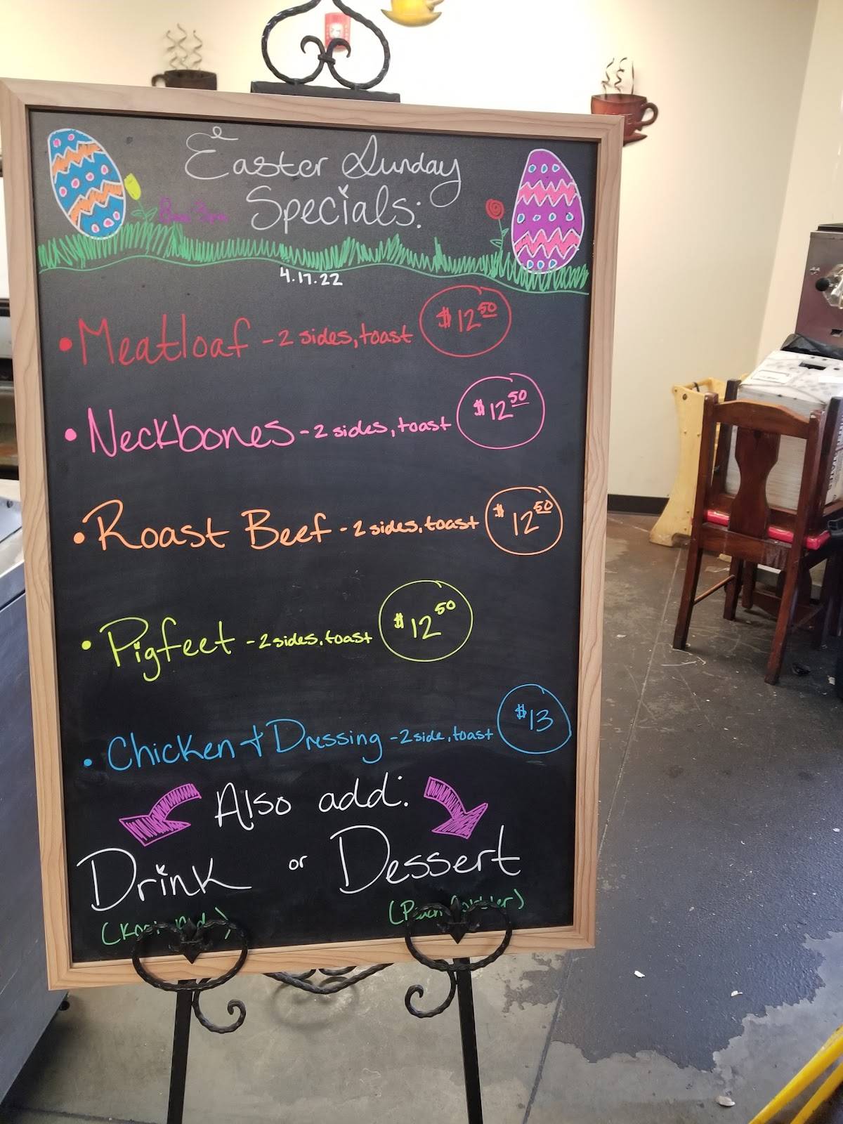 Menu at Sweet Lisa's Cafe, Tulsa