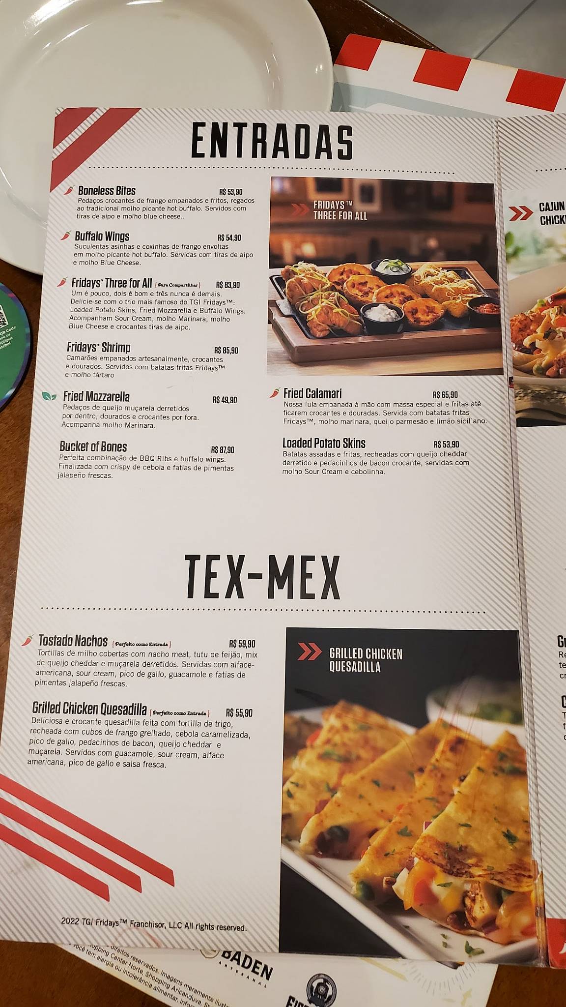 Menu em TGI Fridays: Sports Bar, Drinks, Hambúrguer, Happy Hour em Rio ...
