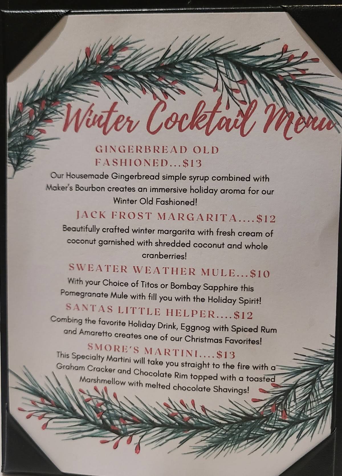 Menu at THE FIRE RESTAURANT, Winter Haven