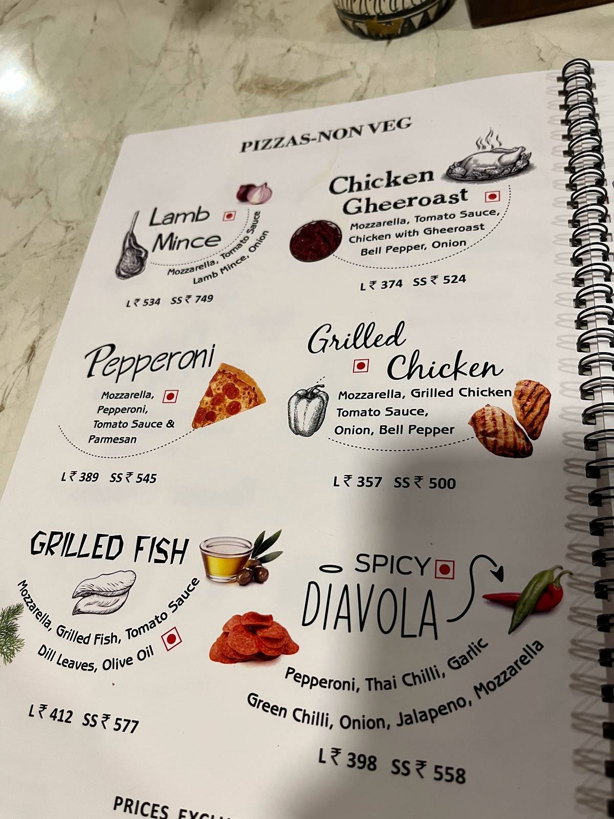 Menu at TLC Art Cafe, Mangaluru