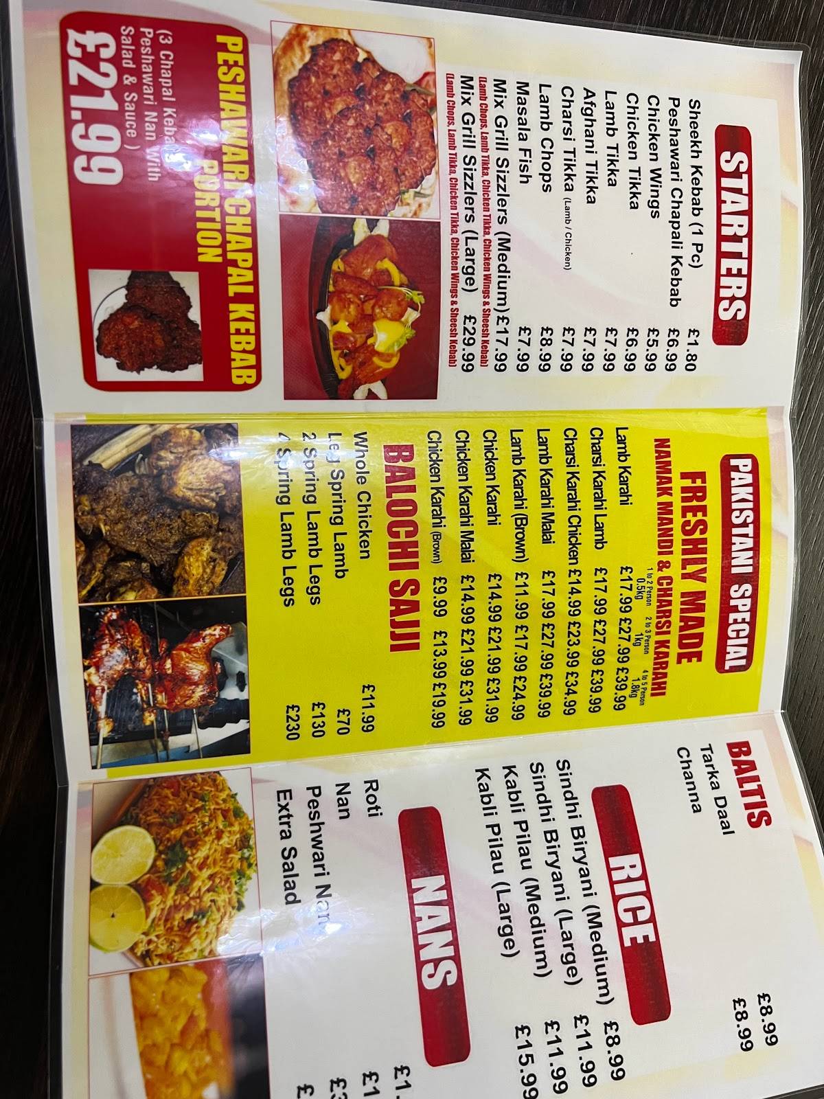Menu at Taste of Pakistan Restaurant and Take away, London