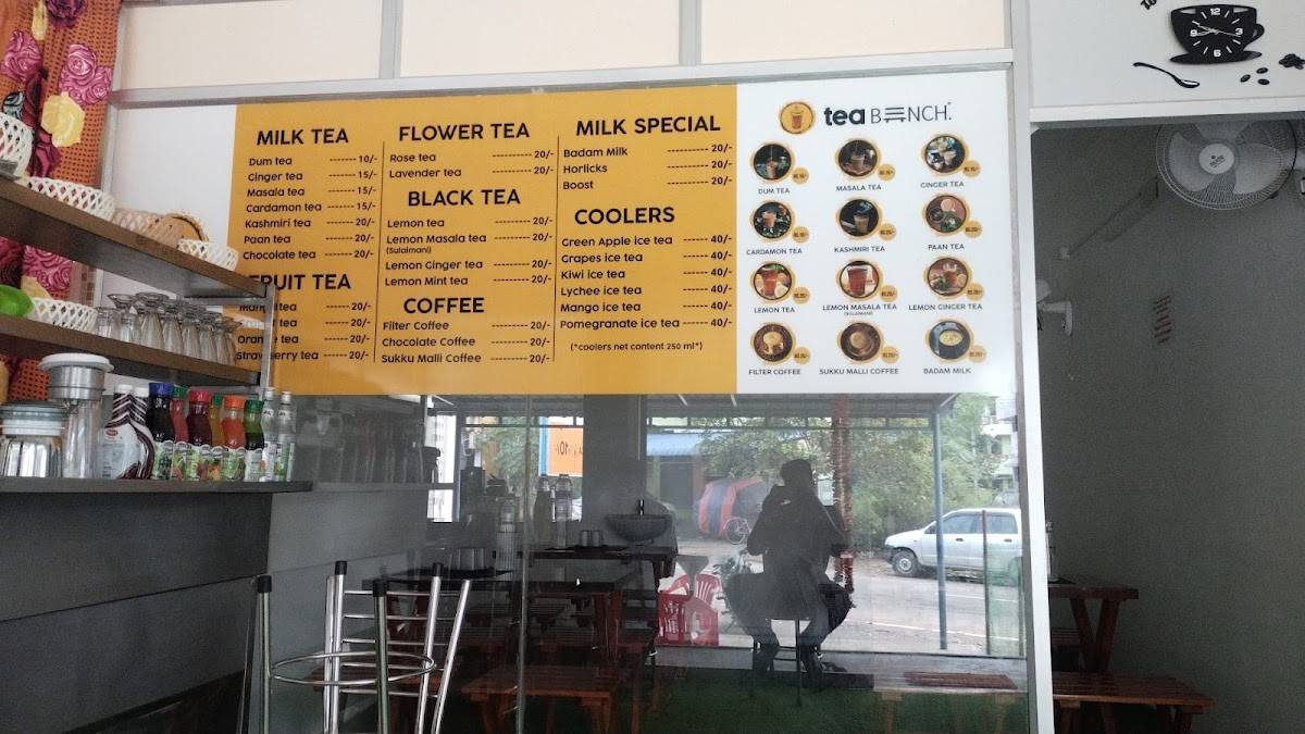 Menu at Tea Bench, Thiruthani