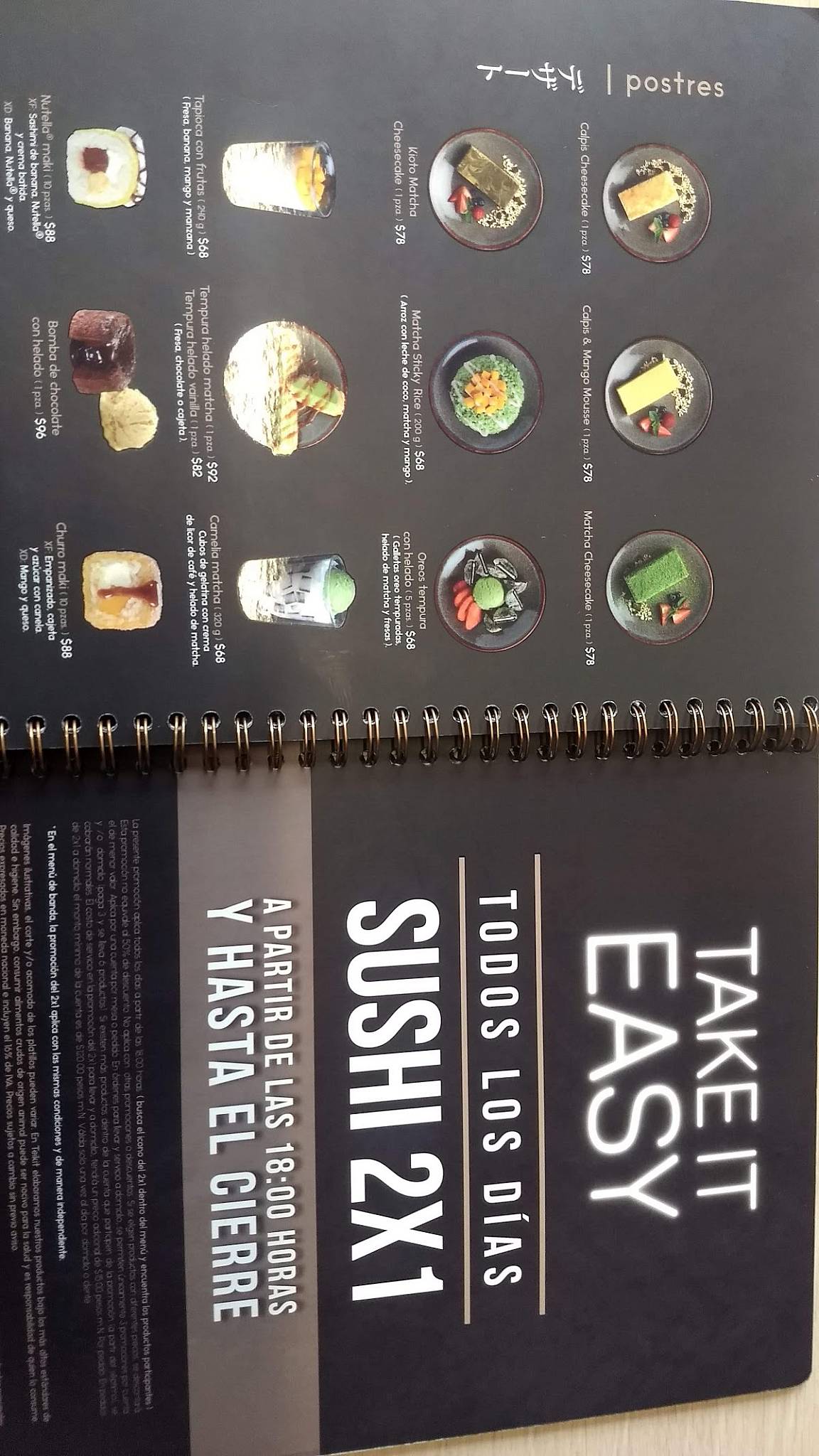 Carta del restaurante Teikit Sushi & Noodles, Ciudad del México, Prado ...
