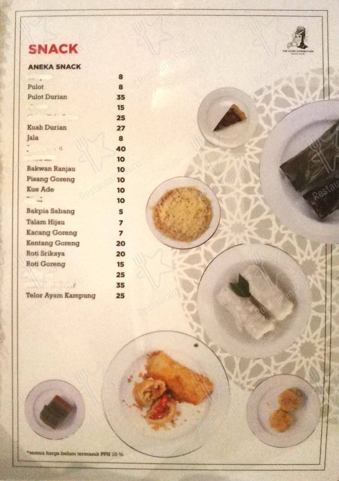 Carta del café The Atjeh Connection Resto & Coffee, Yakarta, Slipi ...
