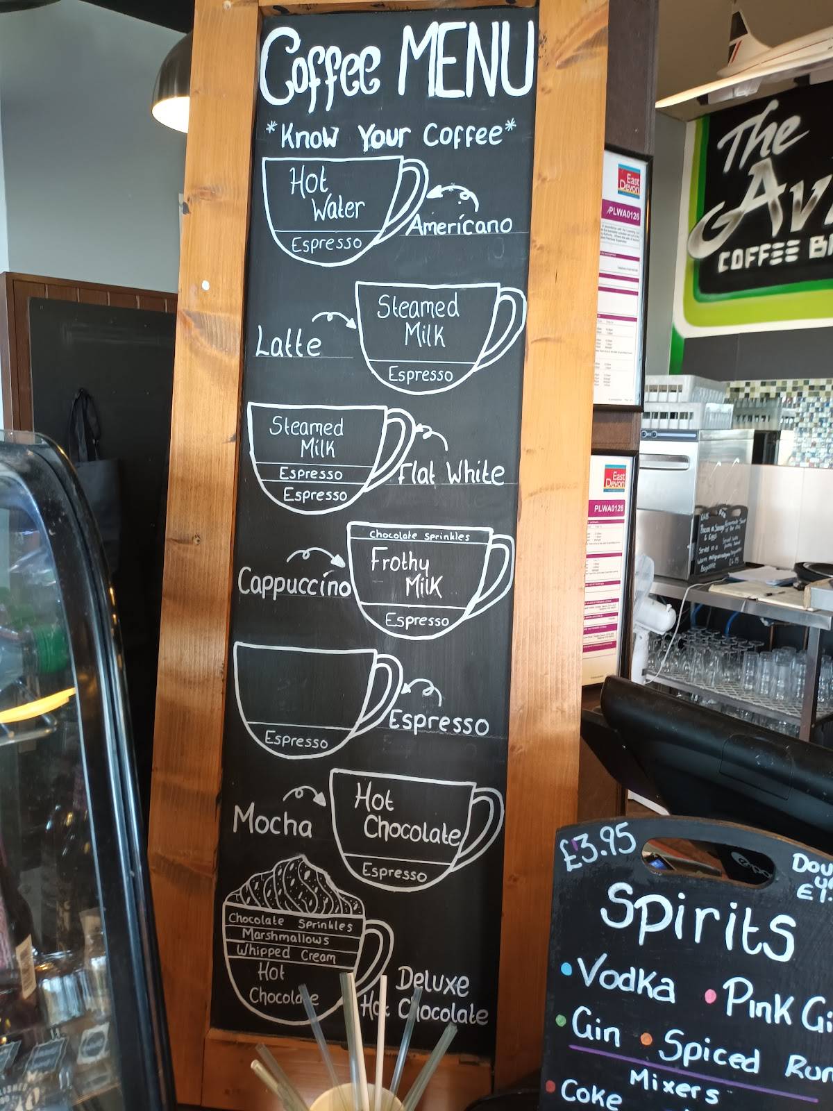 Menu at The Aviator Coffee Bar and Restaurant, Dunkeswell