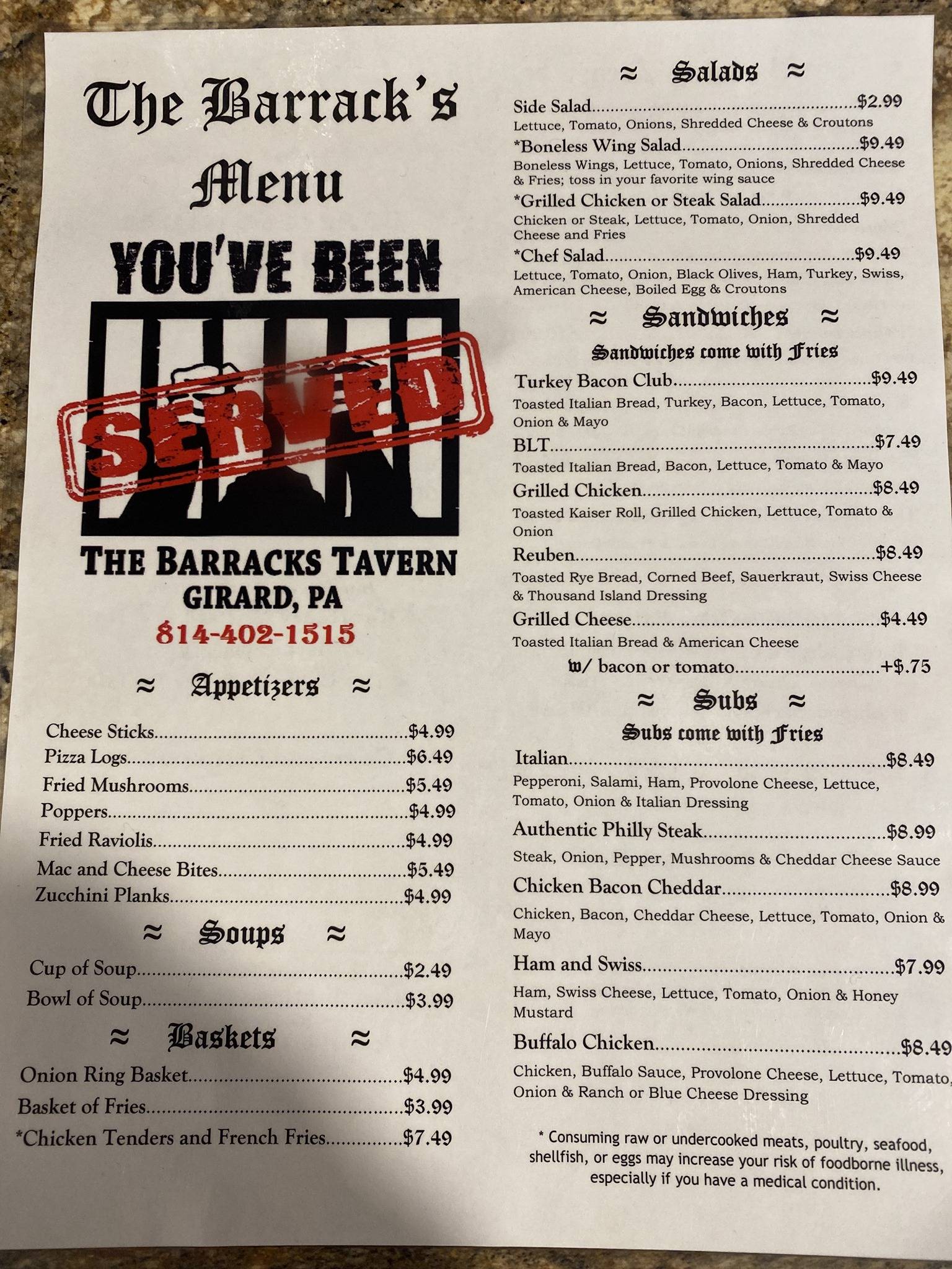 American Legion Girard Pa Menu at Mary Nugent blog