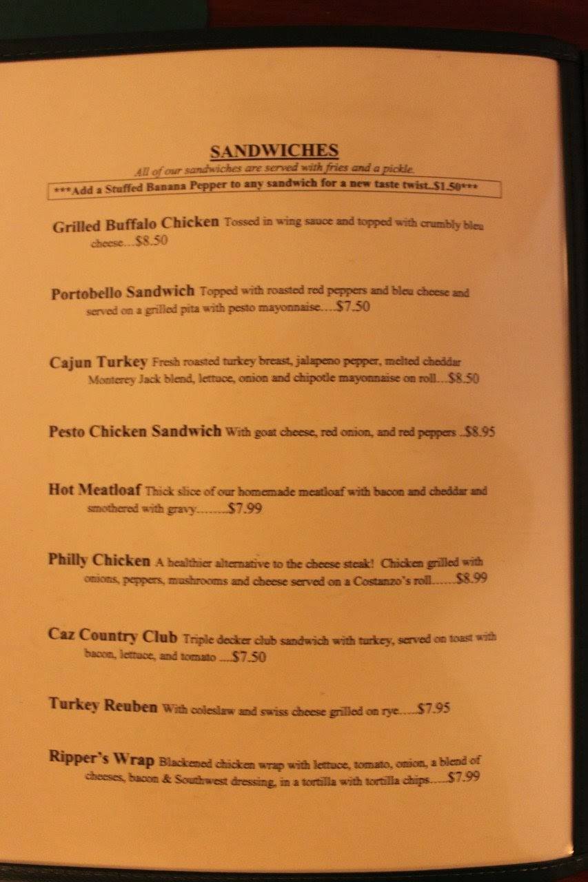 Menu at The Blackthorn Restaurant & Pub, Buffalo