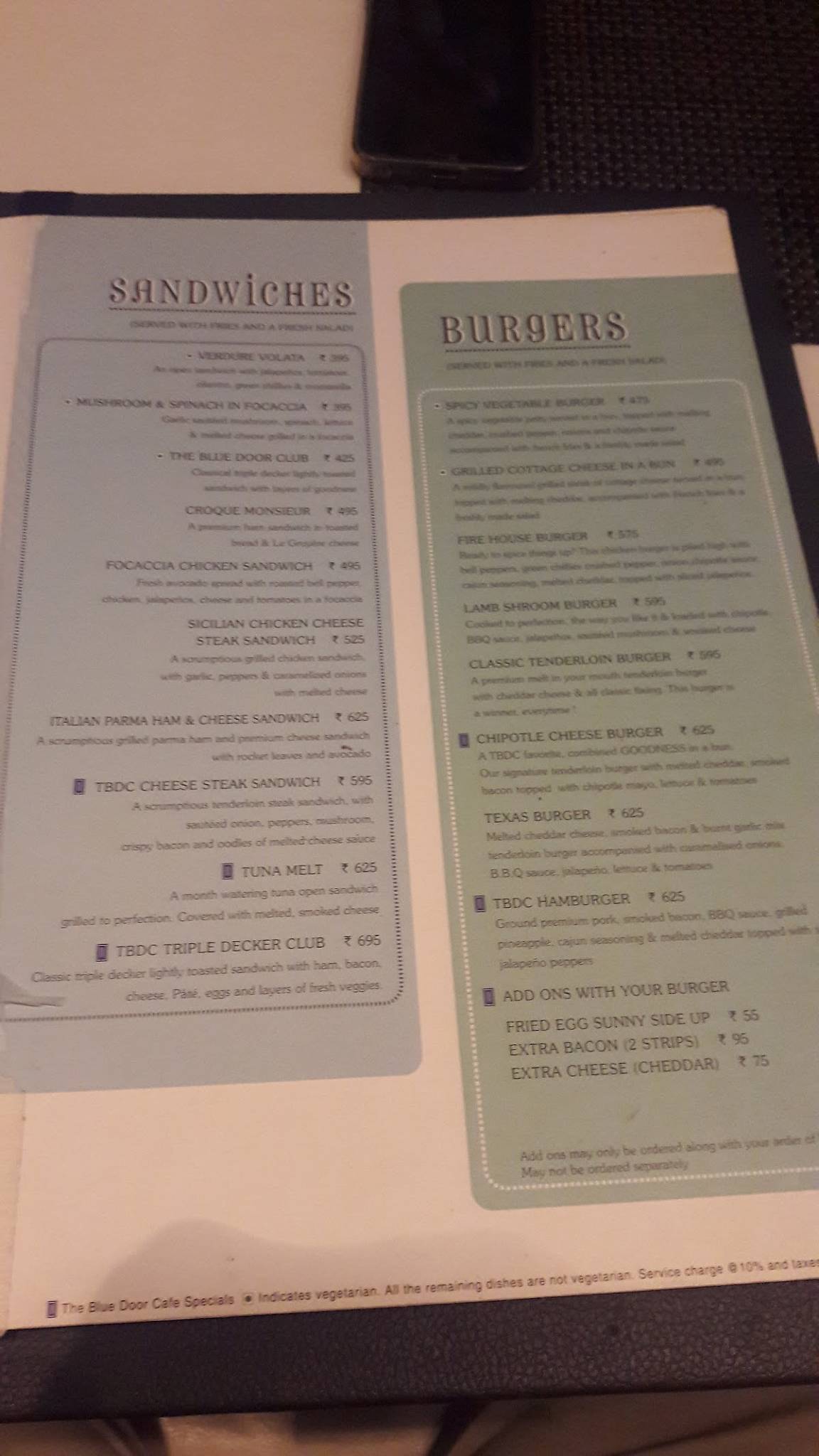 Menu at The Blue Door Cafe, New Delhi, #66