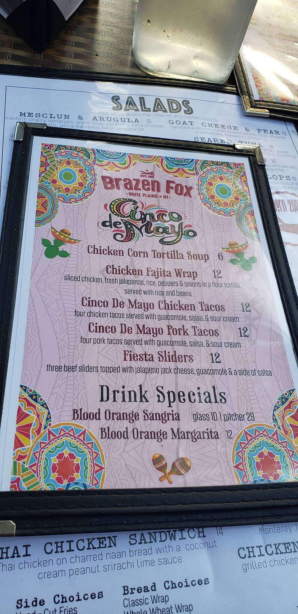 Menu at The Brazen Fox pub & bar, White Plains