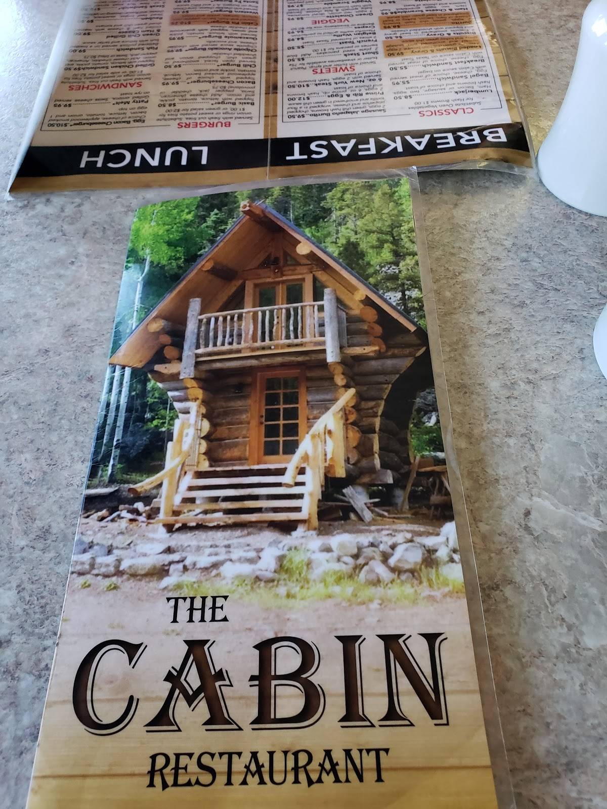 Menu at The Cabin Restaurant, Montrose