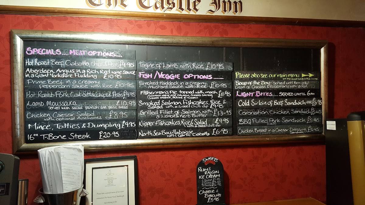 Menu at The middle inn pub & bar, Bamburgh