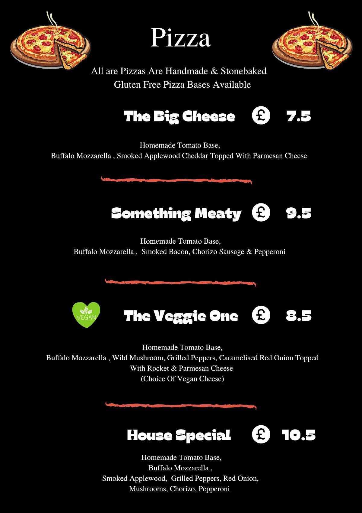 Menu at The Church House pub & bar, Sheffield