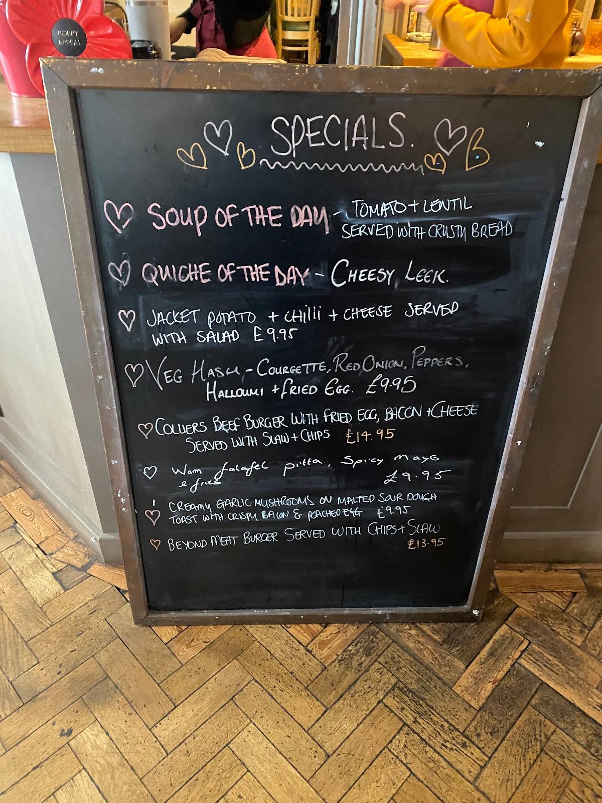 Menu at The Colliers Farm Shop and Cafe, Bewdley