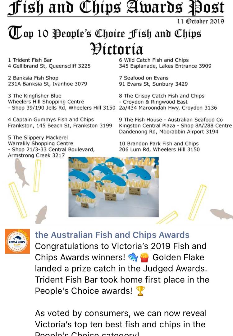 Menu at The Crispy Catch Fish & Chips - Ringwood East fast food ...