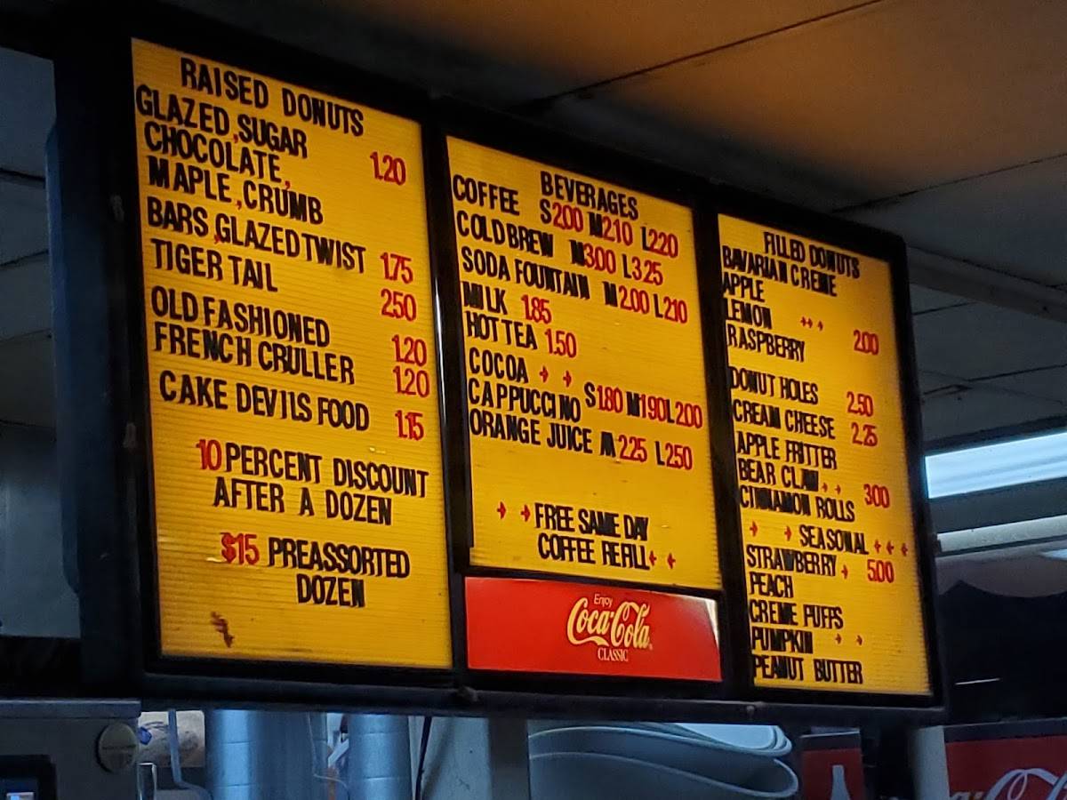Menu at The Donut Man fast food, Glendora