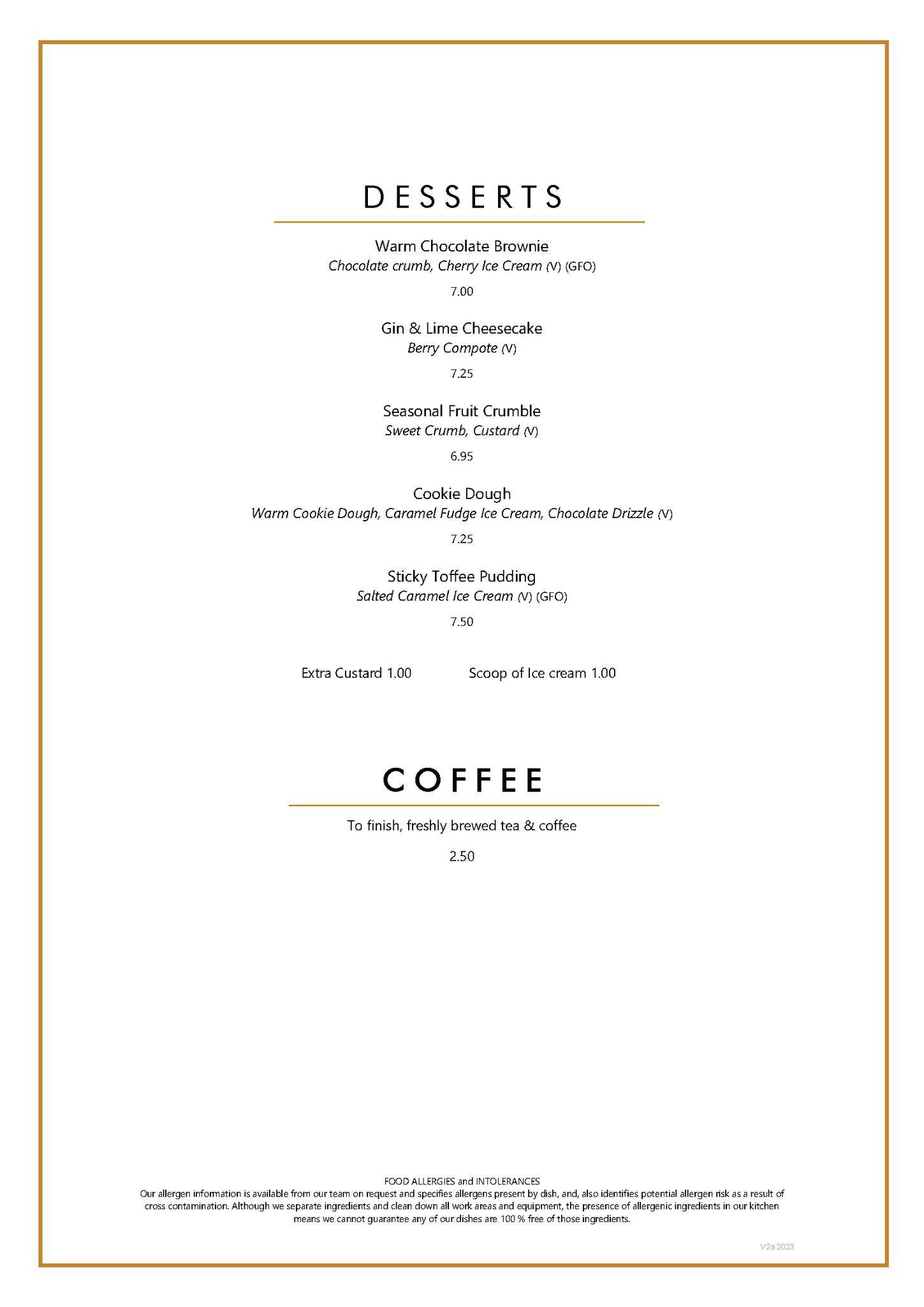 Menu at The Earl Of Doncaster Hotel cafe, Doncaster