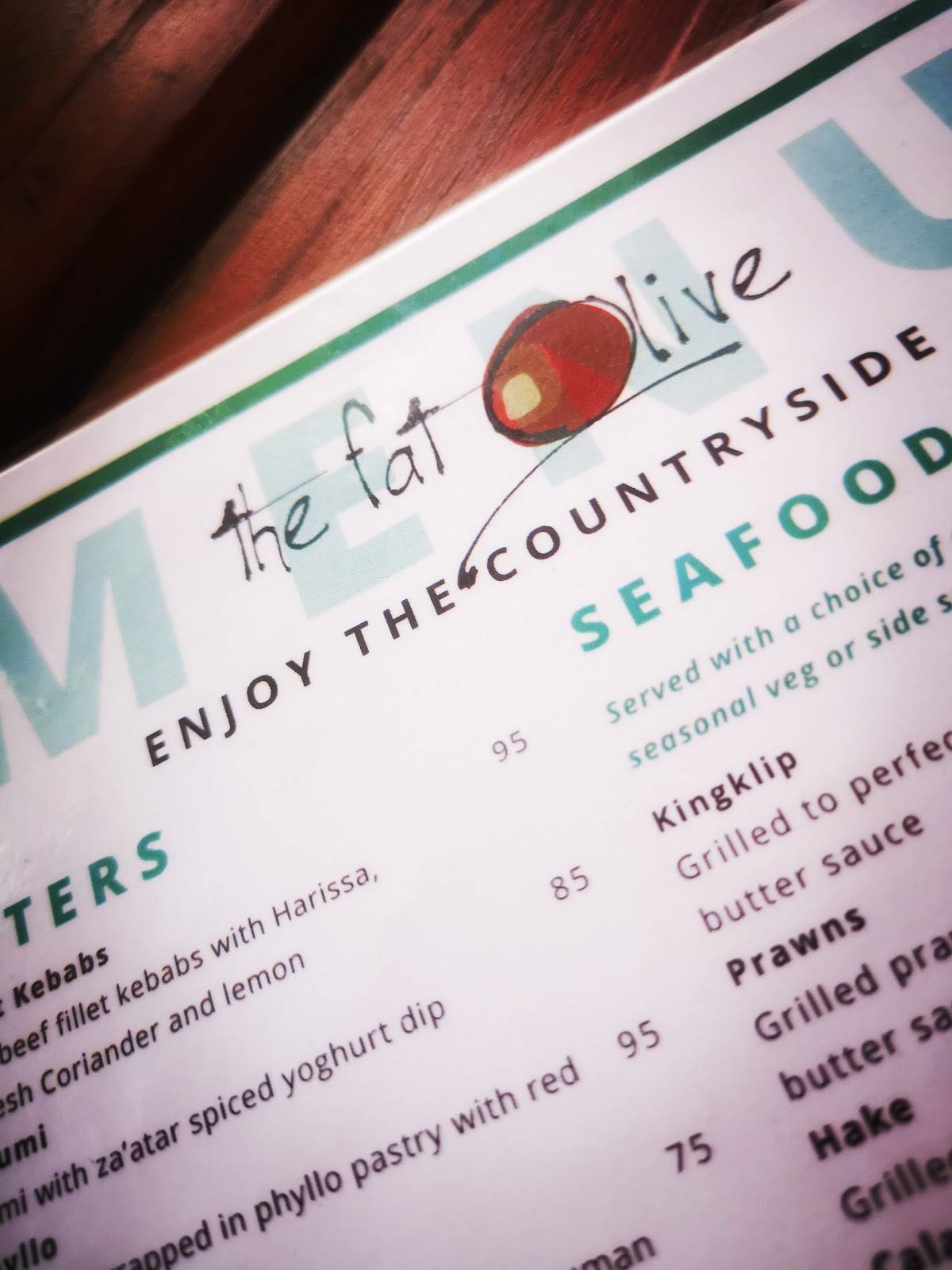 Menu at The Fat Olive pub & bar, Lanseria, Pelindaba Rd