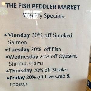 Menu at The Fish Peddler Restaurant on Foss Waterway, Tacoma
