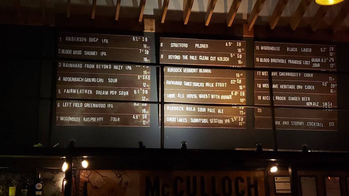 Menu at The Greater Good pub & bar, Toronto