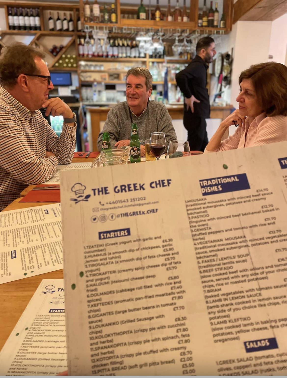Menu at The Greek Chef restaurant, Lichfield