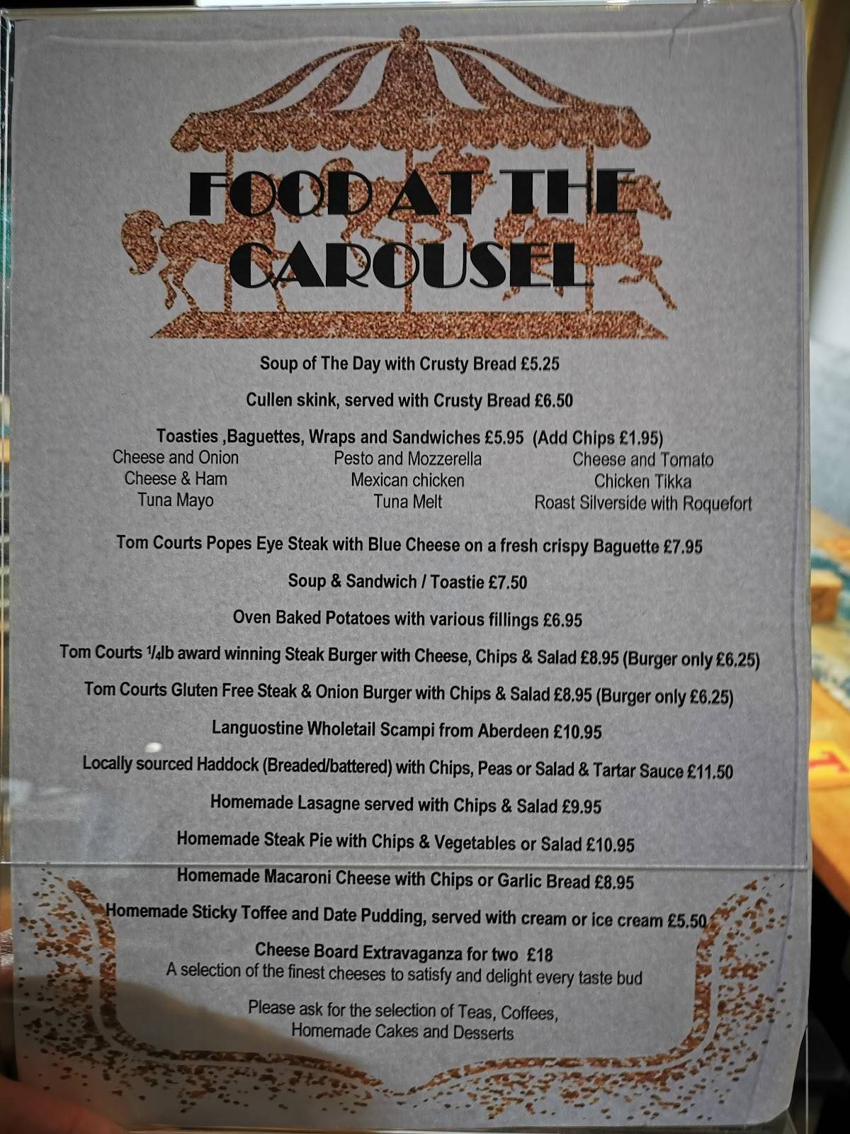 Menu at The Harbour View Kinghorn Ltd restaurant, Kinghorn