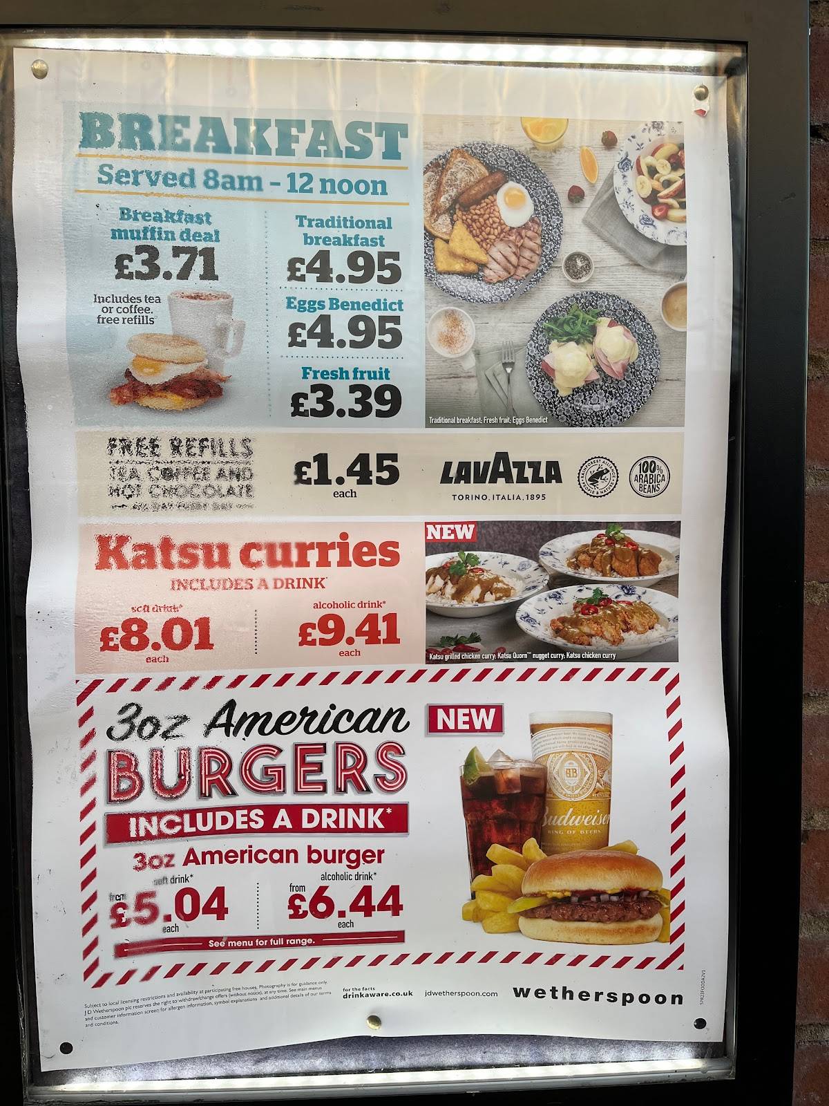 Menu at The Hope Tap - JD Wetherspoon pub & bar, Reading