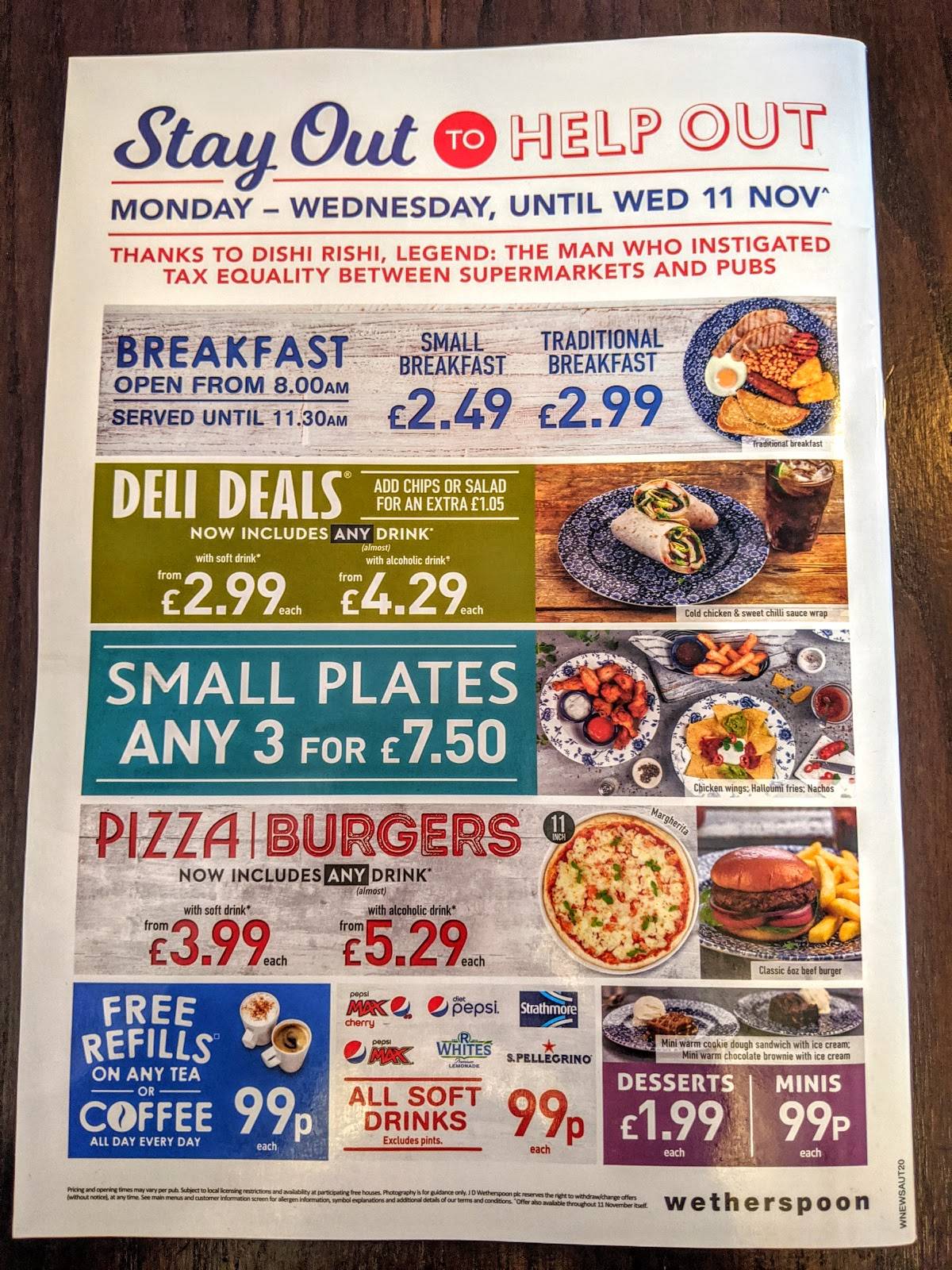 Menu at The Hope Tap - JD Wetherspoon pub & bar, Reading